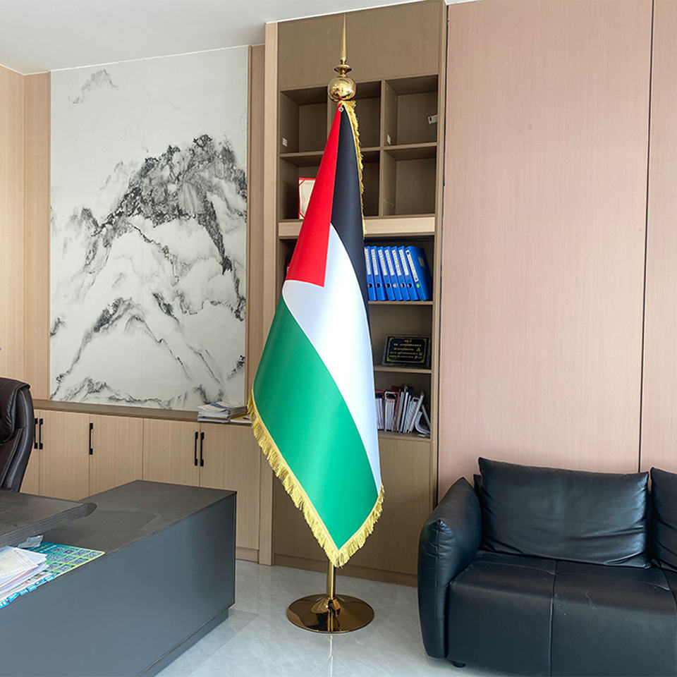 Hot Sale Office Floor Stand Flagpole with Custom Print Flag Indoor ...
