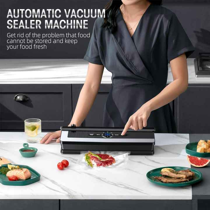 8 in 1 Food Vacuum Sealer Machine with Build-in Cutter Automatic Air ...