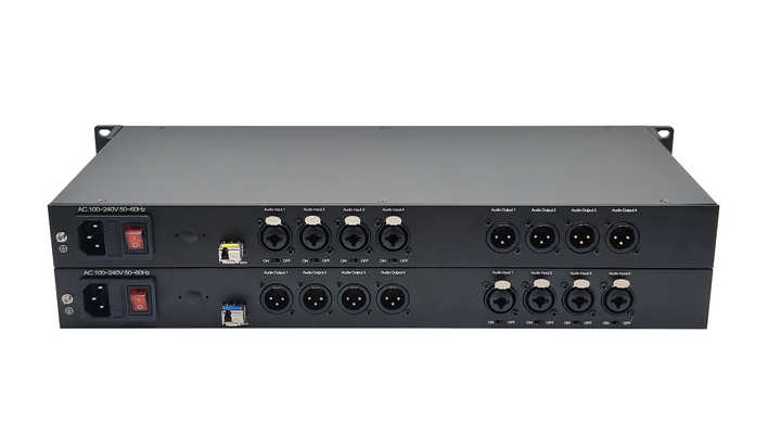 4channel Bidirectional Audio Multiplex Balanced Audio Fiber Converter 8 ...