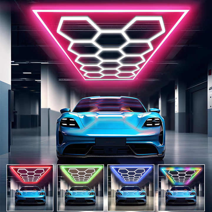 Indoor Decor Rgb Hexagon Led Lights 8 Grid Dc24v 63w Connectable Led ...