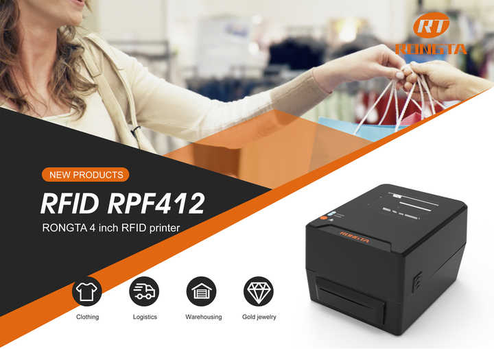 Rongta UHF RFID Thermal Barcode Label Printer 203dpi Sticker Printer ...