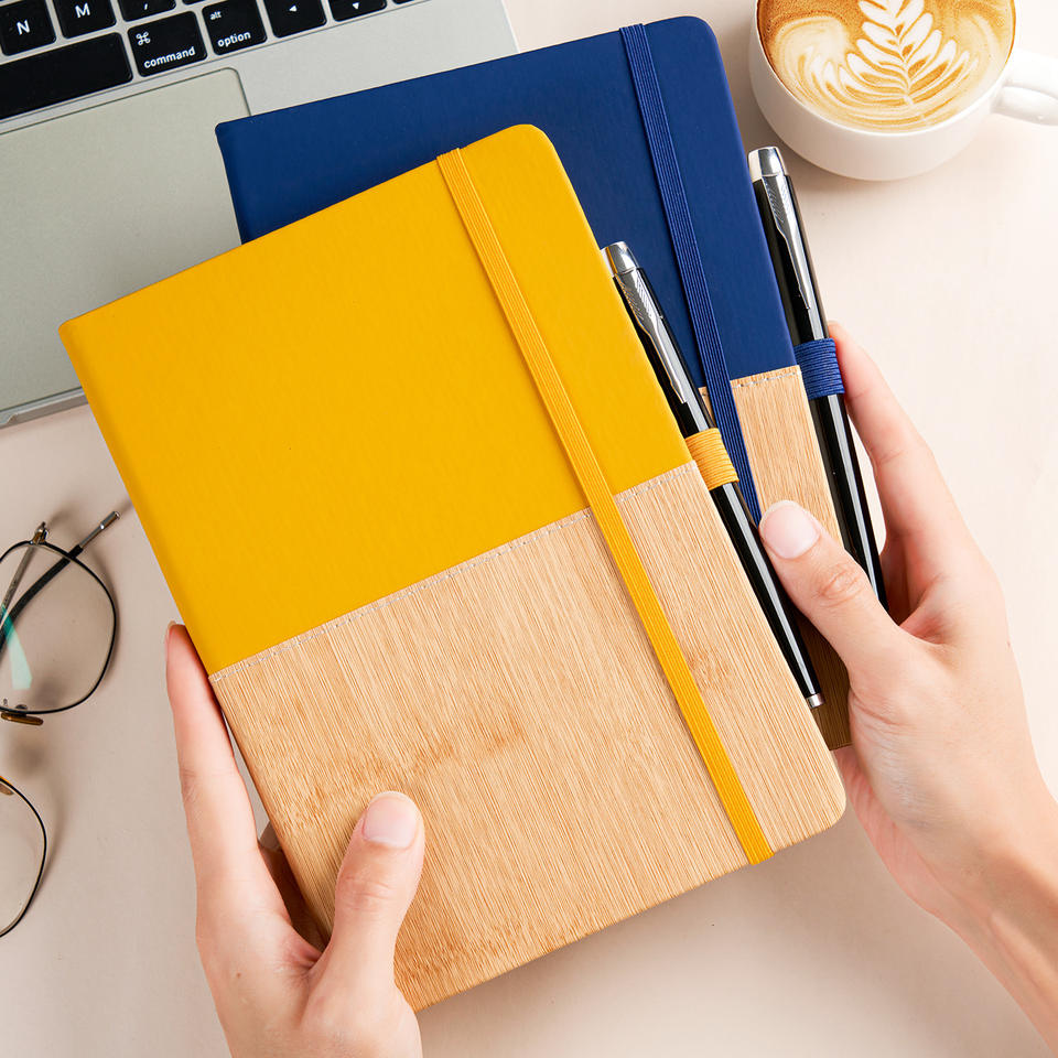 Bamboo-patterned Elasticated Strap A5 Custom Notebook Elasticated Diary ...