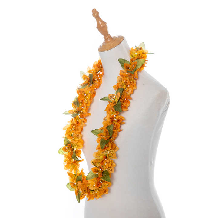 Artificial Silk Bougainvillea Lei - Hawaiian Flower Necklace