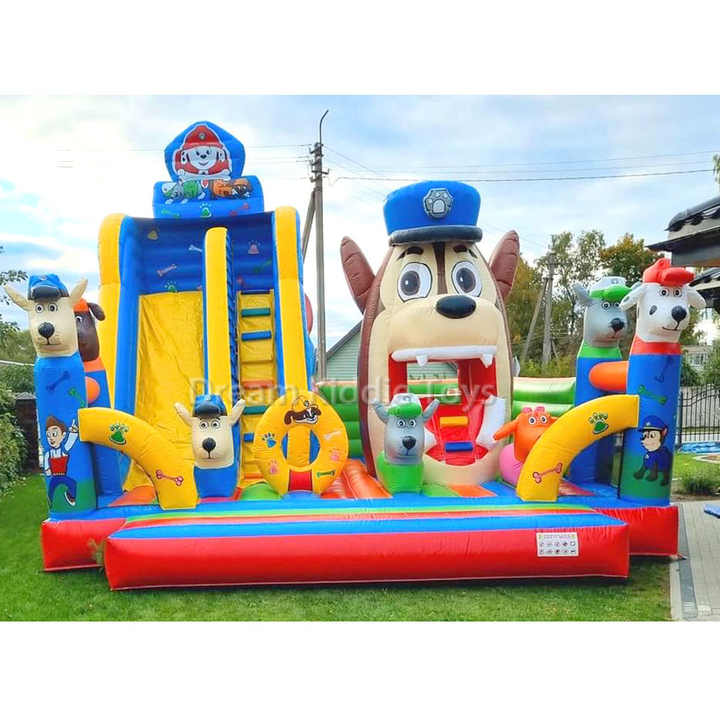 Paw Inflatable Bouncer Combo Bounce House With Slide Jumping Castle ...