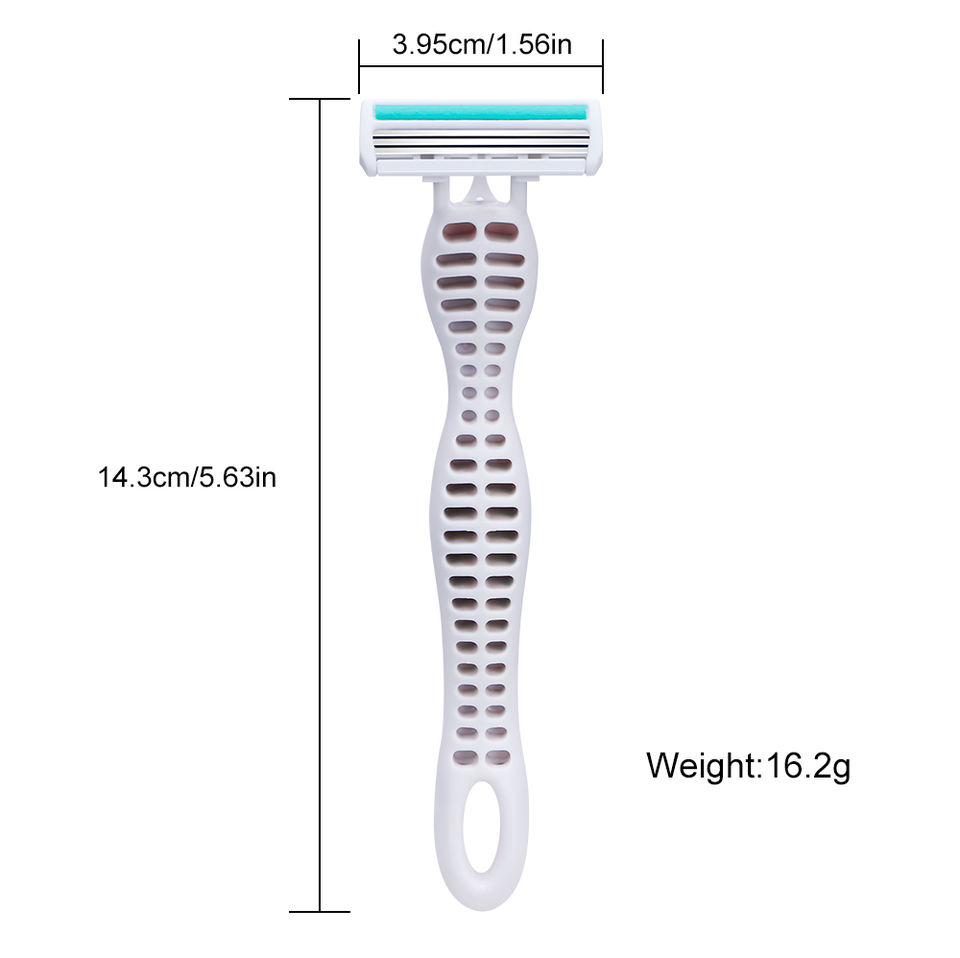 3 Blade Disposable Razor with Lubrication Strip High Quality ABS ...