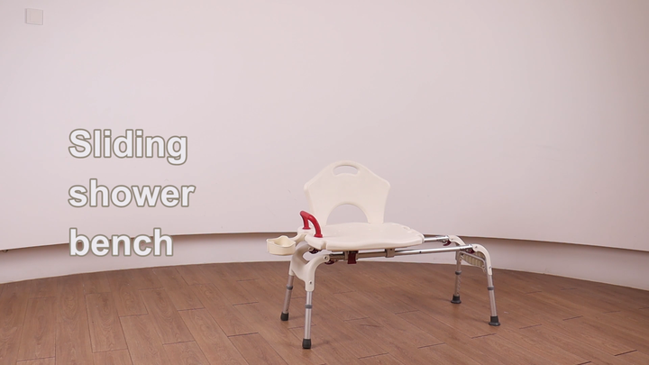 Height Adjustable Foldable Bath Chair Shower Chairs Aluminum ...