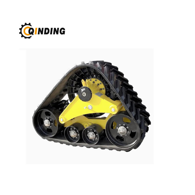 New Triangular Rubber & Steel Tracks & Wheels Assembly Crawler Chassis ...