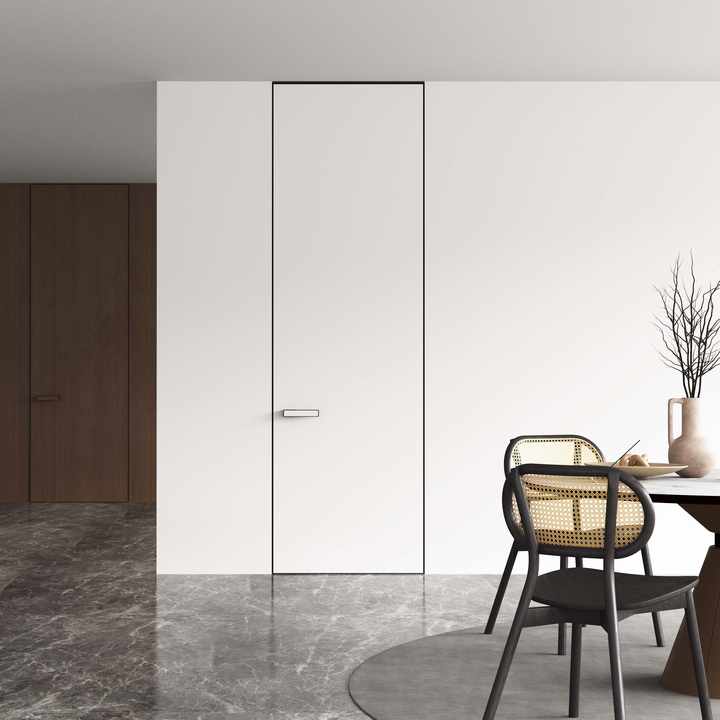 Modern Aluminum Wooden Flush Frameless Interior Bedroom Door Invisible ...