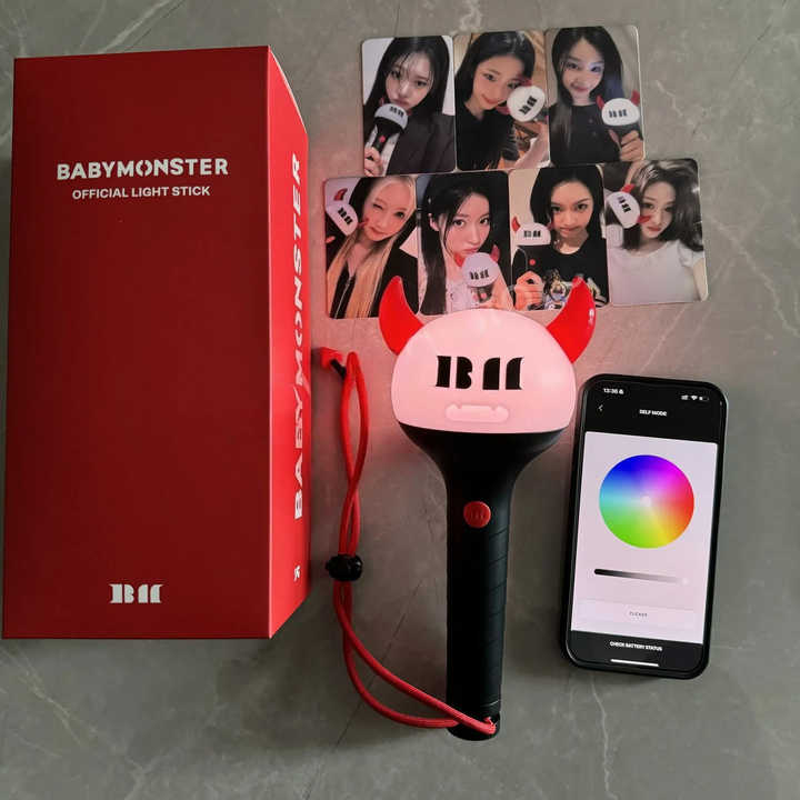 Kpop BABYMONSTER Official Lightstick with Bluetooth BAEMON Concert Hand ...