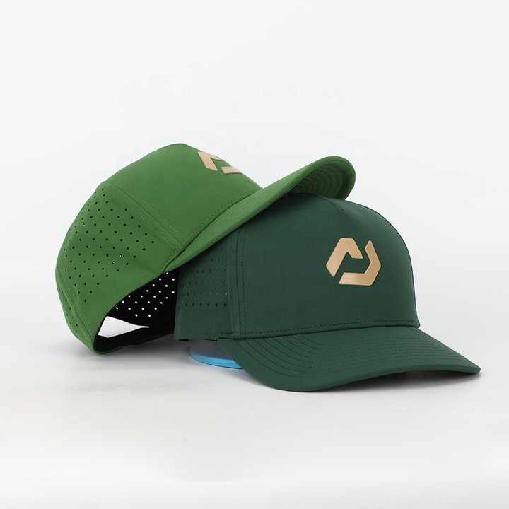 Wholesale Custom Embossed Logo Waterproof Polyester Golf Hat 5 Panel ...