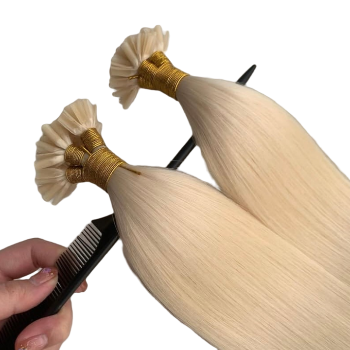 Wholesale Remy Double Drawn Human Hair Extensions Italian Keratin Pre ...