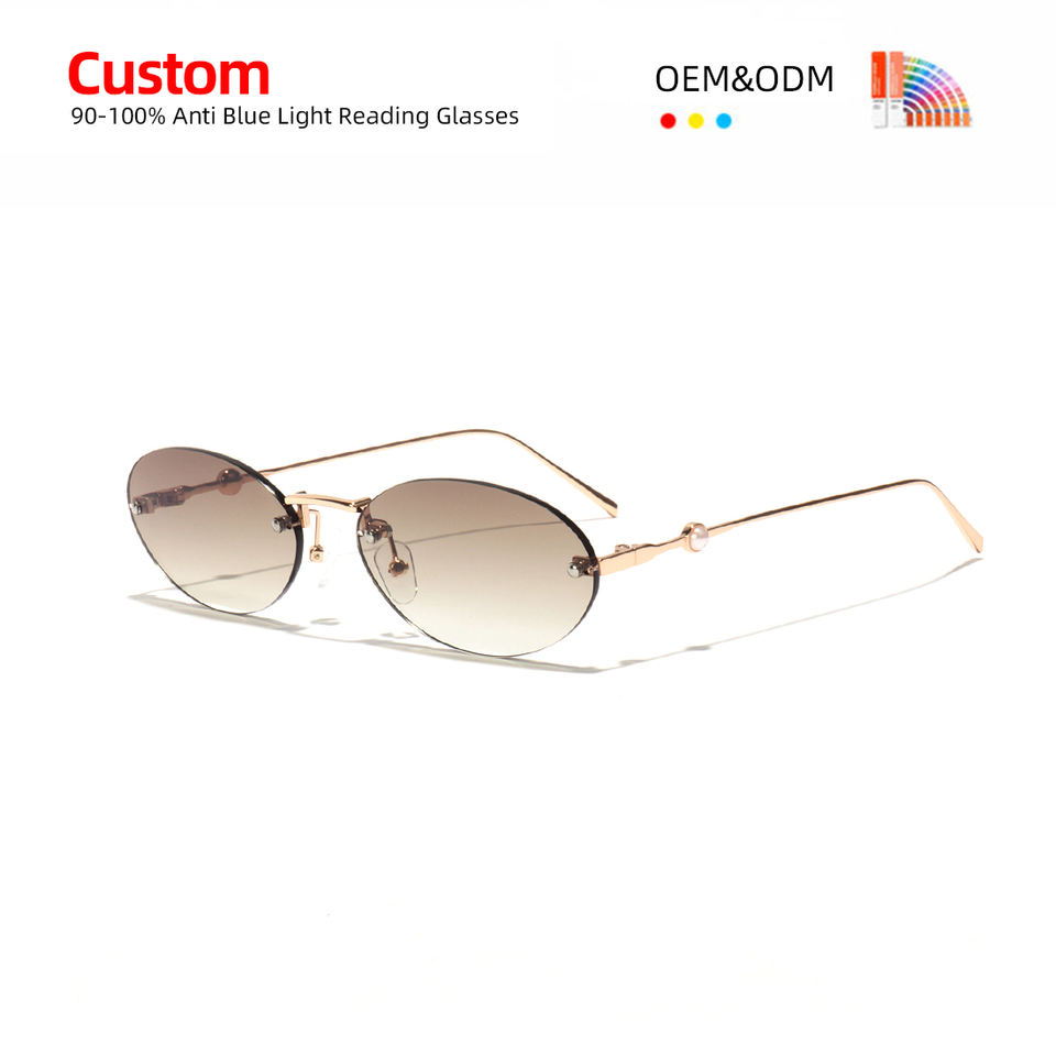 Custom Logo Fashion Newest Alloy Gradient Sun Glasses UV400 Shades ...