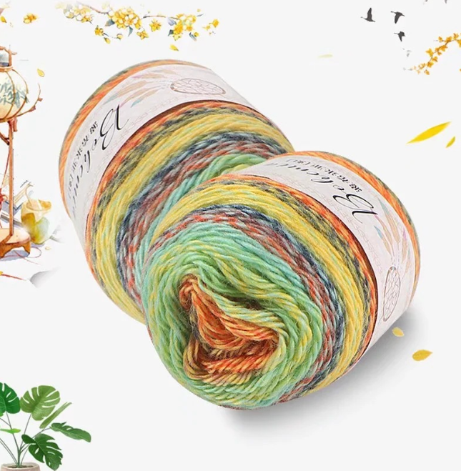 Factory Direct Bohemian Style Wool Blended Yarn High-Strength Colorful ...
