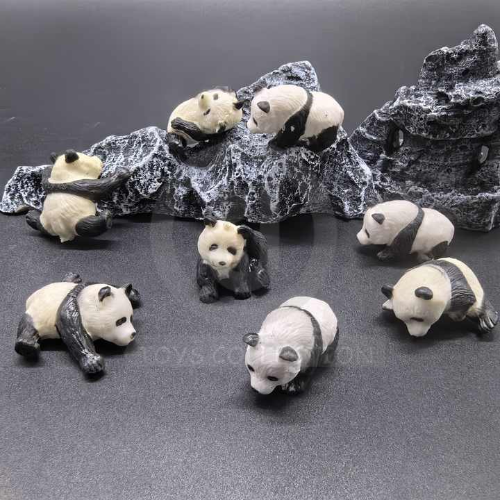 50 55mm 2'' Inch Capsule Toys Cute Doll Panda Figurines Collection Soft ...