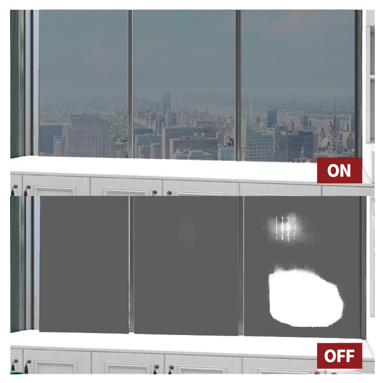 Modern Black Privacy Glass Film Self-Adhesive Pdlc Electric Magic Glass ...