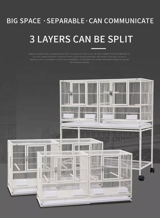 Three Tier Metal Cage - Sustainable Bird Housing Solution