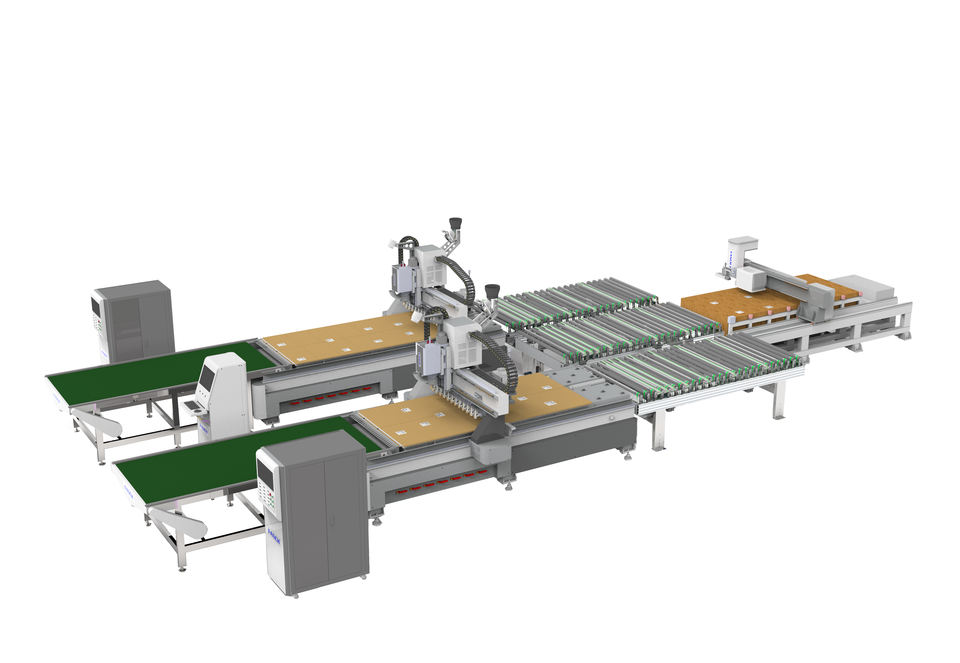 One-Drag-Two High-Speed Panel Cutting Cell with Gantry Auto-Loader and ...