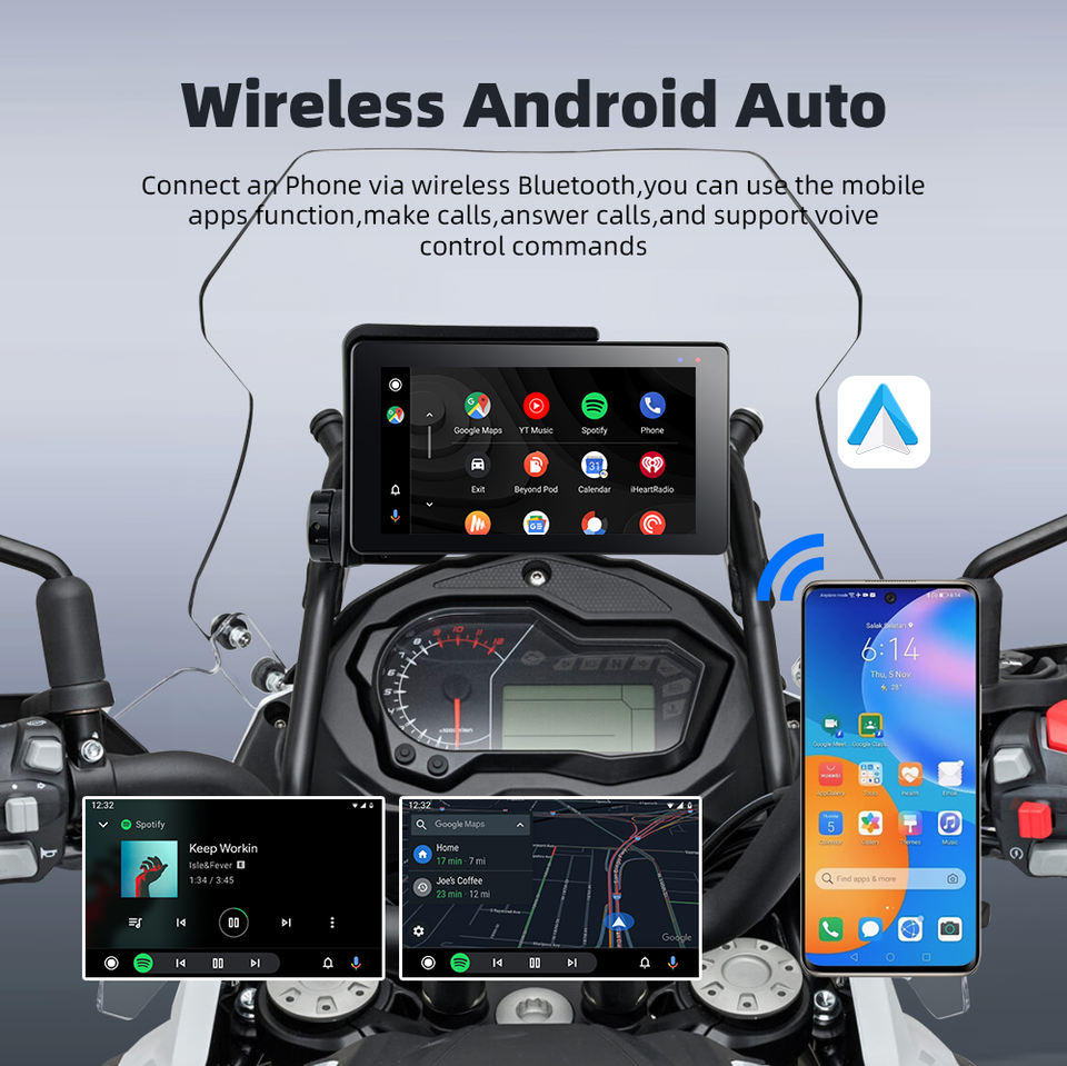 EKIY Wireless Motorcycle Navigation Screen for BMW R1200GS R1250GS - 5 ...