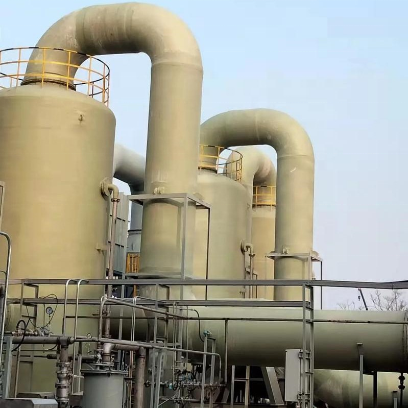 FRP Scrubber for Complex Gas, High Efficiency Demister, Low Pressure ...