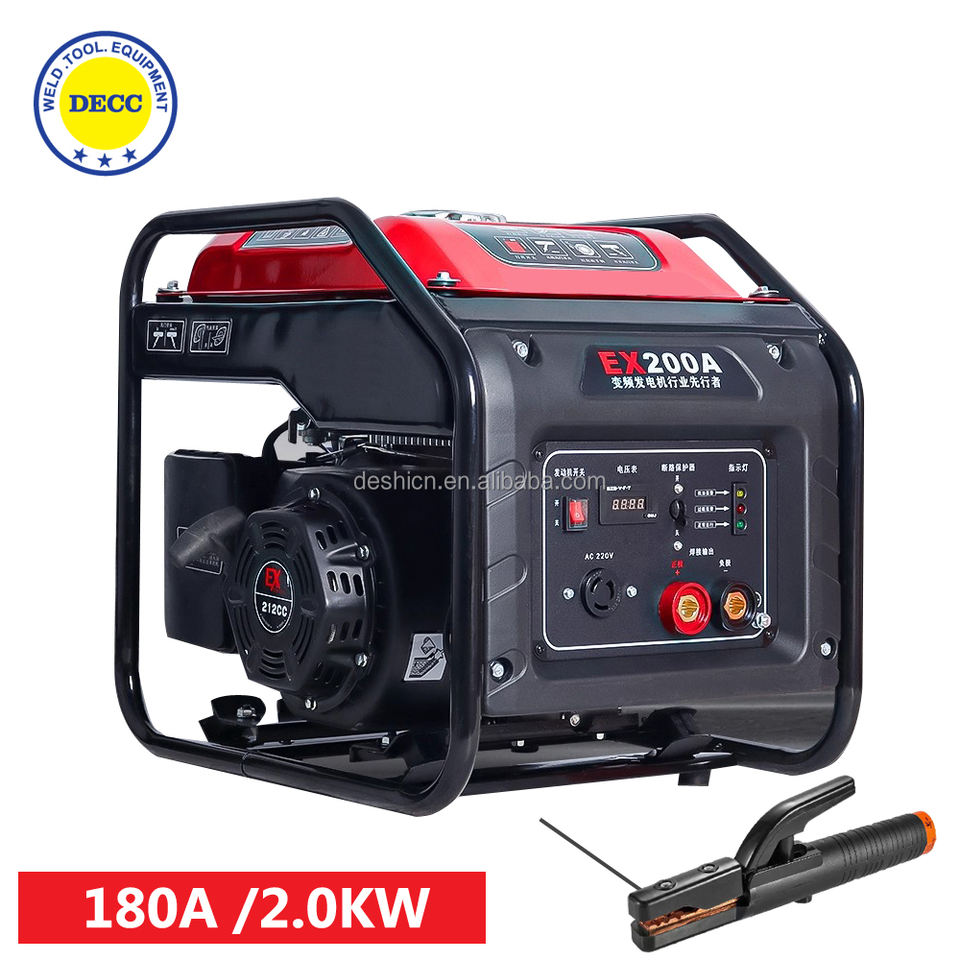 180A, 2000w DC 220V Small gasoline generator welding multifunctional ...