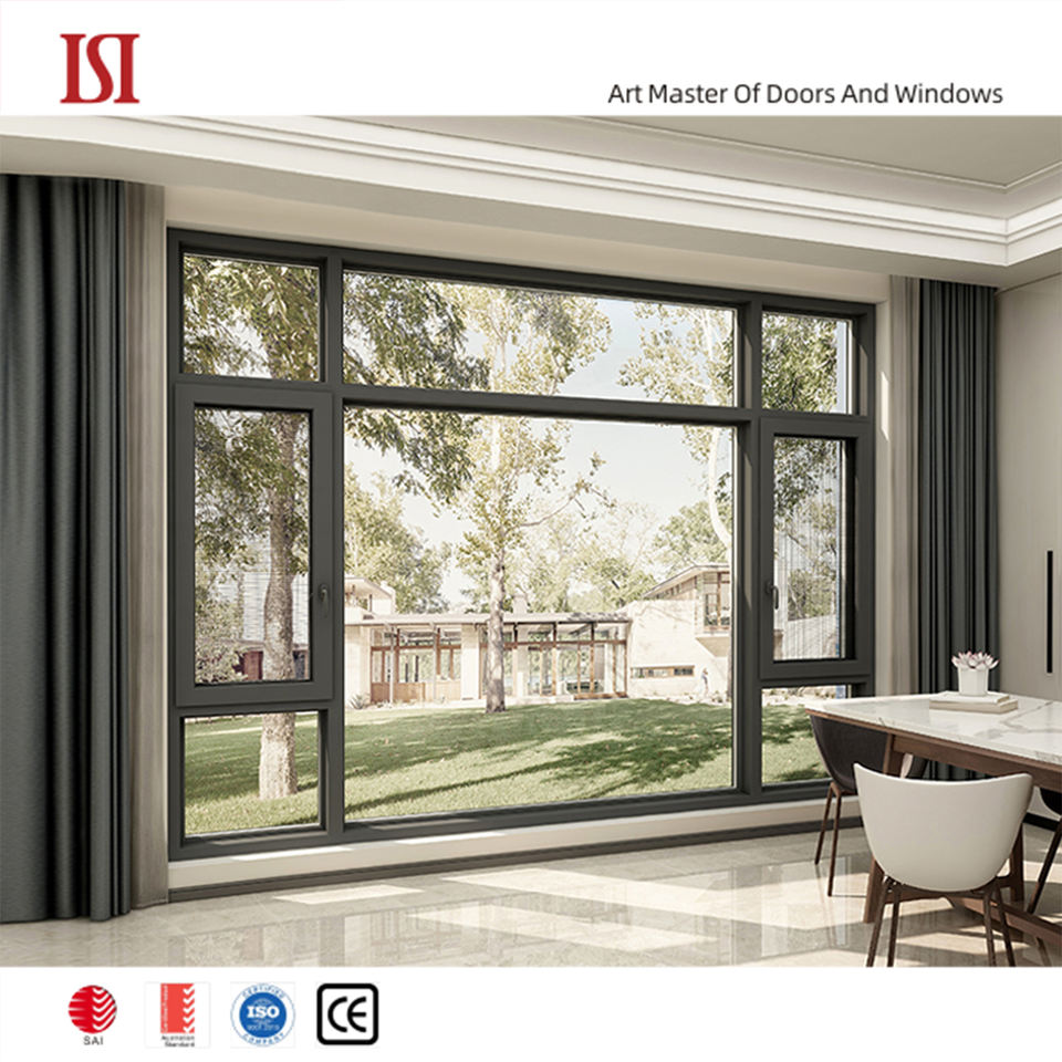 Top Brand Modern Design Aluminium Windows Frame with Tempered Glass ...
