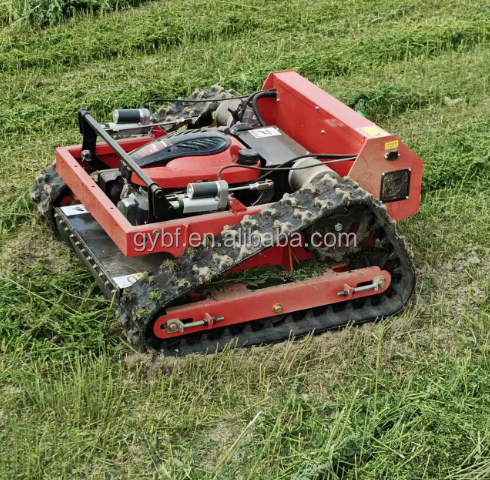 Crawler Remote Control Lawn Mower Rubber Track Electric Grass Cutter ...