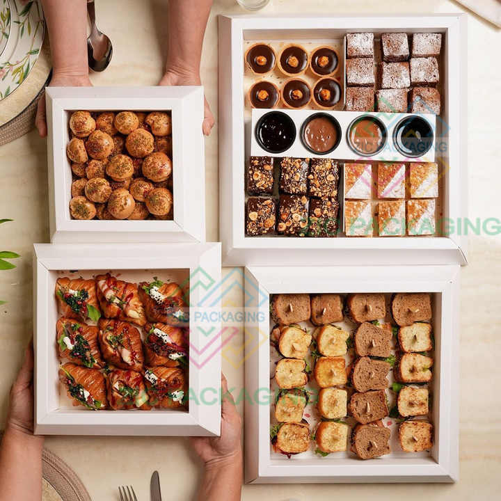 Custom Catering Bento to Go Food - Durable Paper Packaging