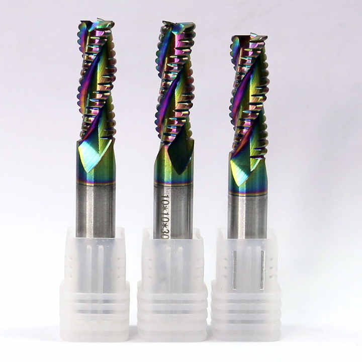 HSS Roughing End Mills DLC Coating 3 Flute for Aluminum Dia 6mm - High ...