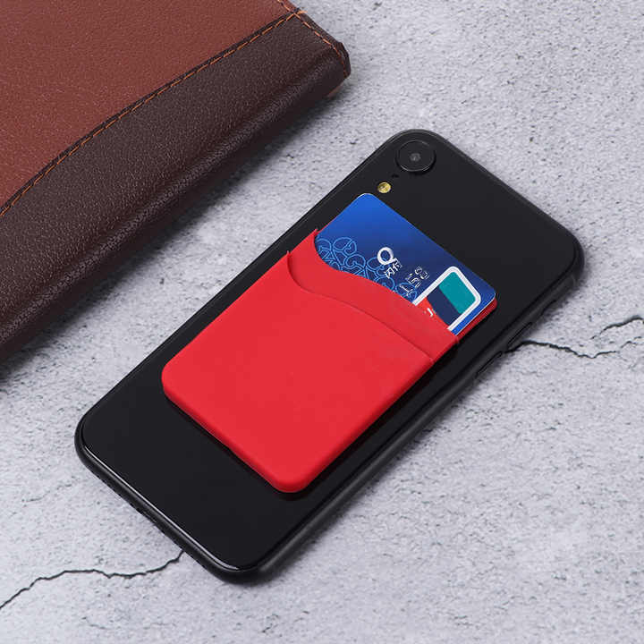 Silicone Mobile Phone Back Card Holder - Stick on Adhesive