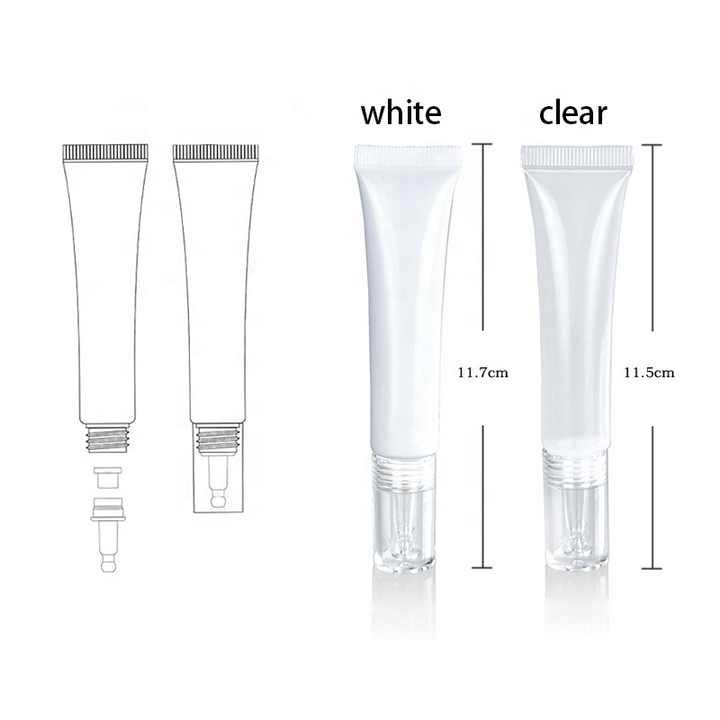 Small Tube10ml 15ml 20ml White Orange Green Plastic Squeeze Custom Long ...