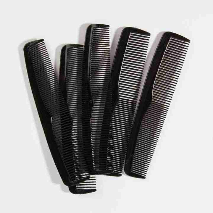 5Pack Coarse and Fine Professional Black Salon Plastic Hairdressing ...