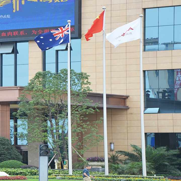 8 Meters Stainless Steel Flag Pole - 360 Degree Rotating