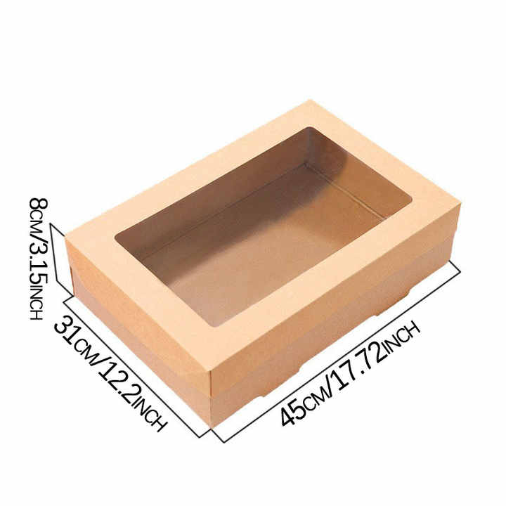 Catering Boxes Tab Lock Baked Goods Boxes -Window Lids Easy Assembly ...