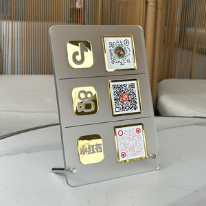 Custom QR Code Display Stand - Durable Acrylic Tabletop Design