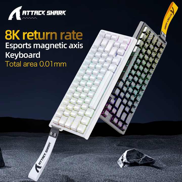 Attack Shark X68he Topographic Keycaps Gaming Magnetic Keyboard Wired ...