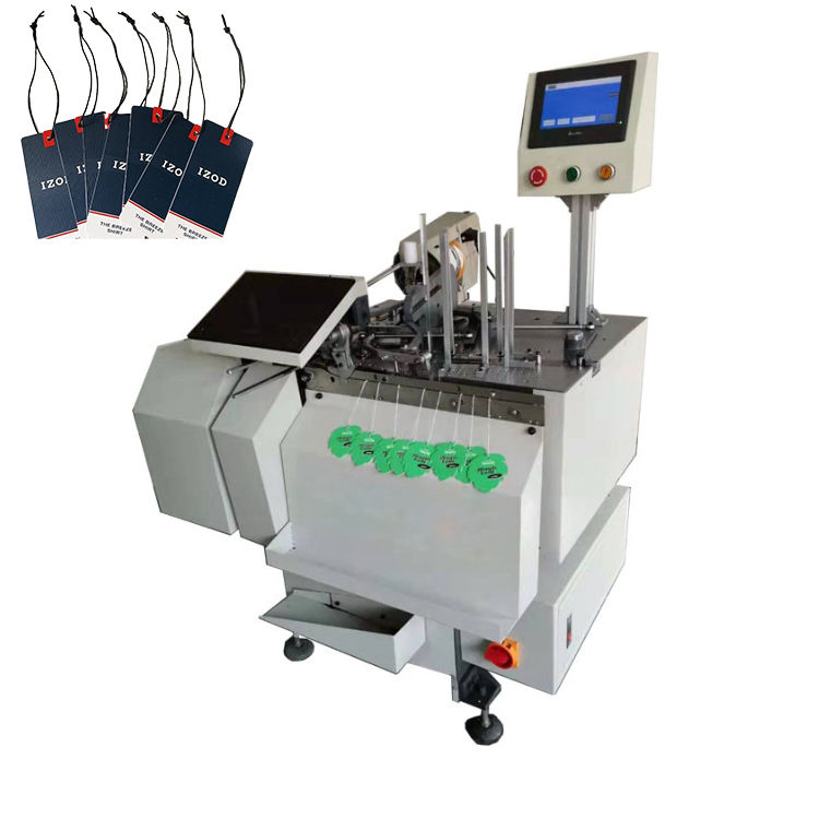Automatic Hang Tag Stringing Machine Elastic Tag Attaching Machine Auto ...