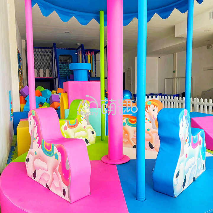 Moetry Soft Play Carousel - Mini Merry Go Round for Indoors