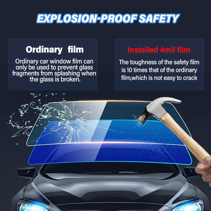 Car Windshield Armor - PET Safety Window Protection Film