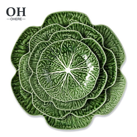 Ohere ceramic cabbage shape dinner set bone china porcelain tableware ...
