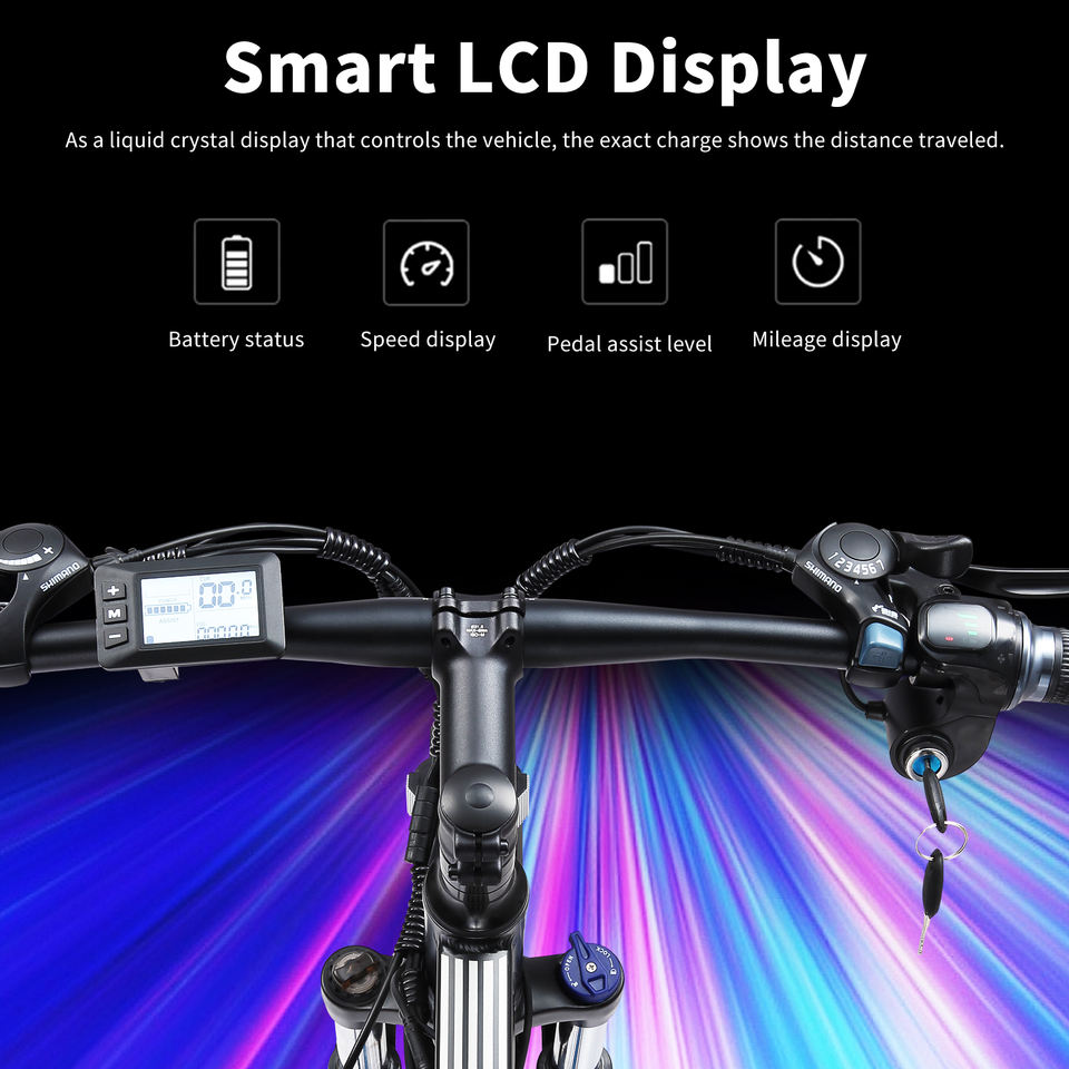 For 29" Inch Brushless Motor E-Bike Disc Brake 48V 17.5AH Lithium ...