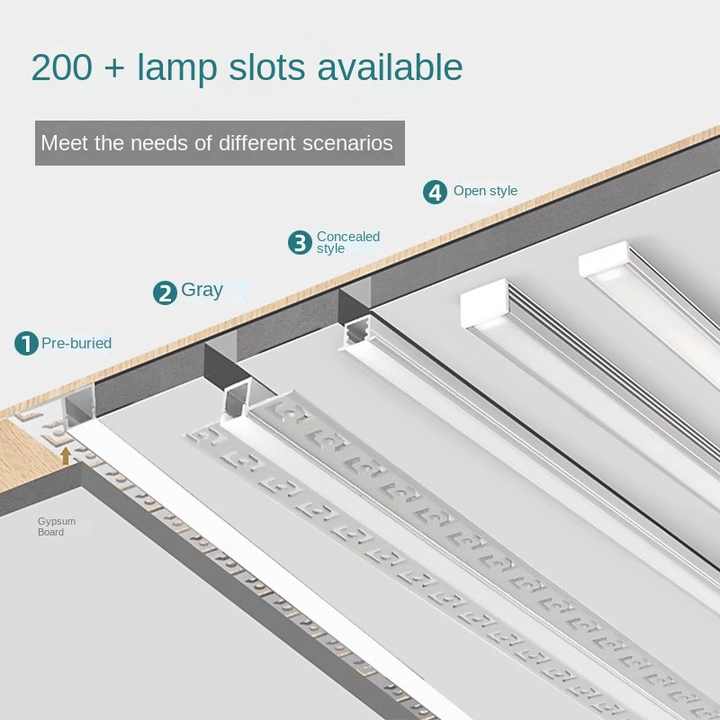Factory Price Surface Flat Recessed t Slot LED Profile with PC Cover ...