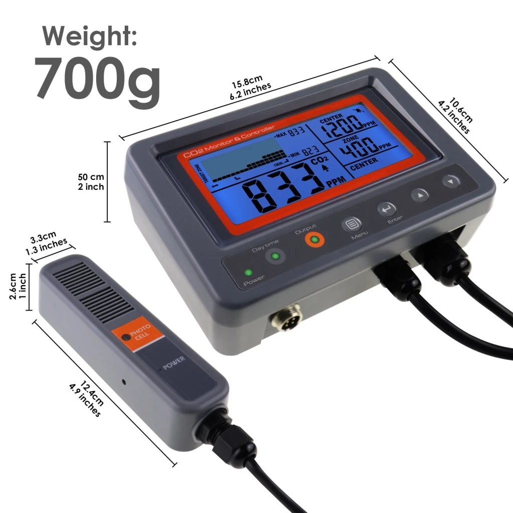 Digital CO2 Controller CO2 Monitor for Greenhouse, Home, Office ...