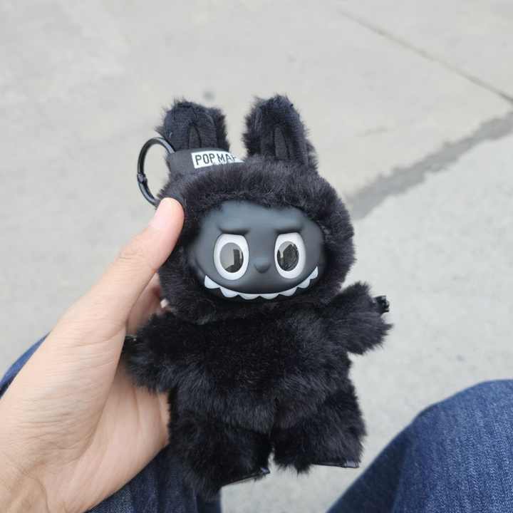 Carbon Black Labubu Original Pop Authentic Labubu Plush Toys Blind Box ...