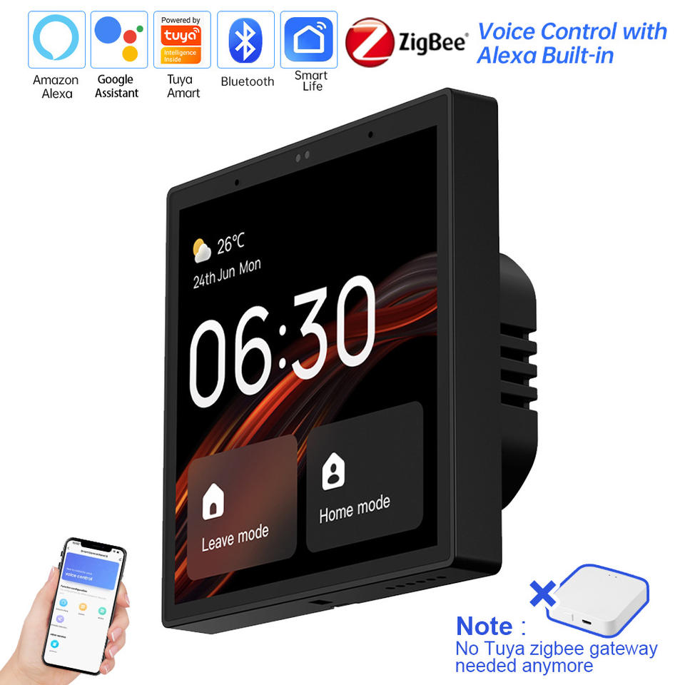 Tuya Smart Central Control Screen EU Standard 4 Inch Touch Screen Voice ...