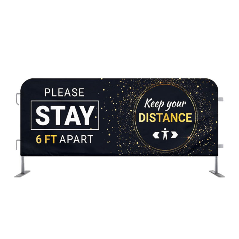 Mesh Crowd Control Barricade Banner Covers - Custom Prints