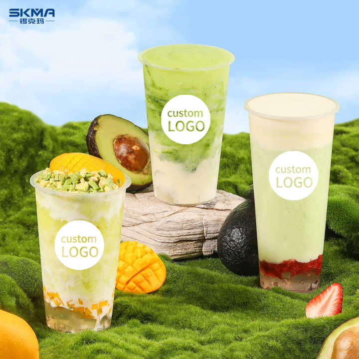 Custom Logo Disposable Transparent Plastic Cups 500ml