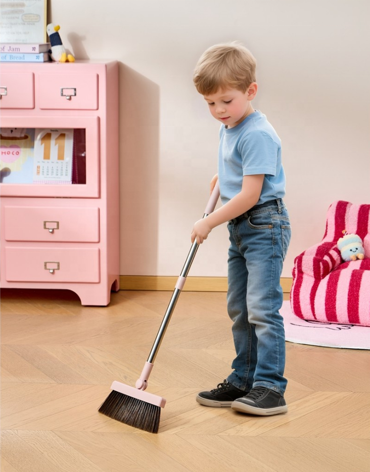 Children's Spray Mop Set Real Working Cleaning Toy with Aluminum Pole ...