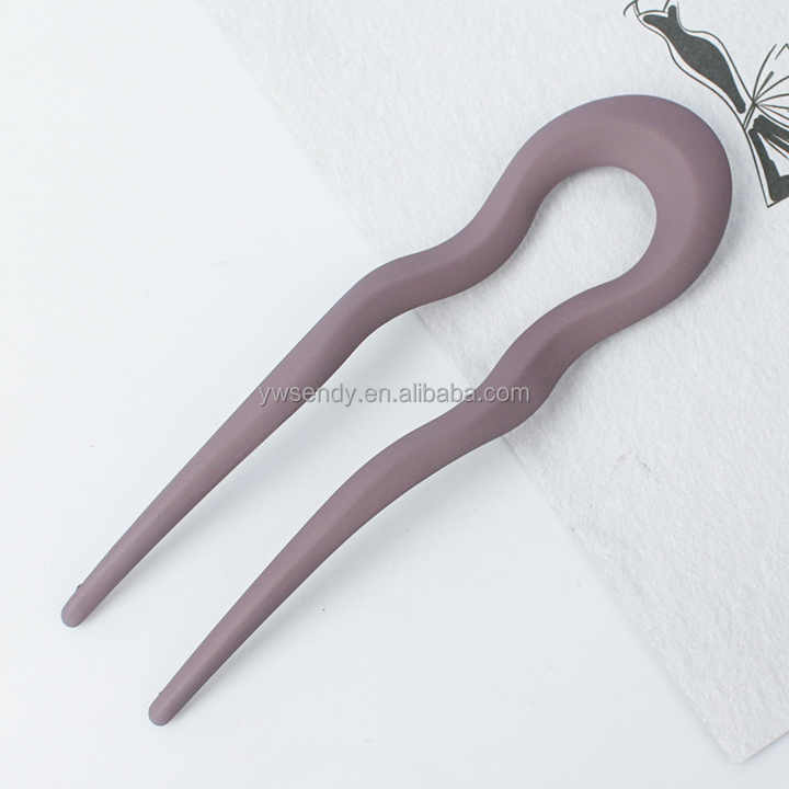 Customized Fashion 13cm U-Shape Plastic Hair Sticks Fork Hairpins ...
