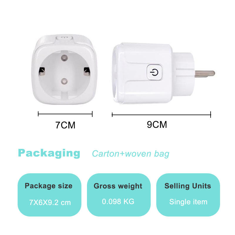 BSD33 Tasmota-Esp32-C3 Smart Plug - 10A/16A EU Plug Power Socket