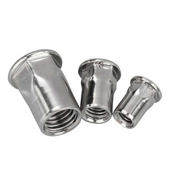 M4 M5 M6 M8 M10 Stainless Steel Flat Head Rivet Nuts